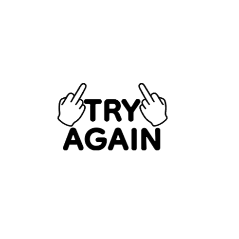 TRY AGAIN - Sticker – Stickergarage